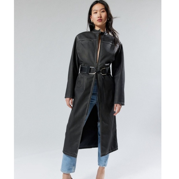 Urban Outfitters | Jackets & Coats | Nwt Uo Maxi Moto Trench Riley ...